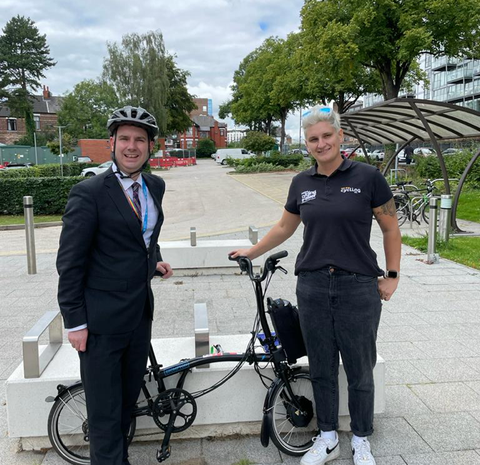 Trafford Labour Leader trials e-bike for Cycle September - Trafford ...